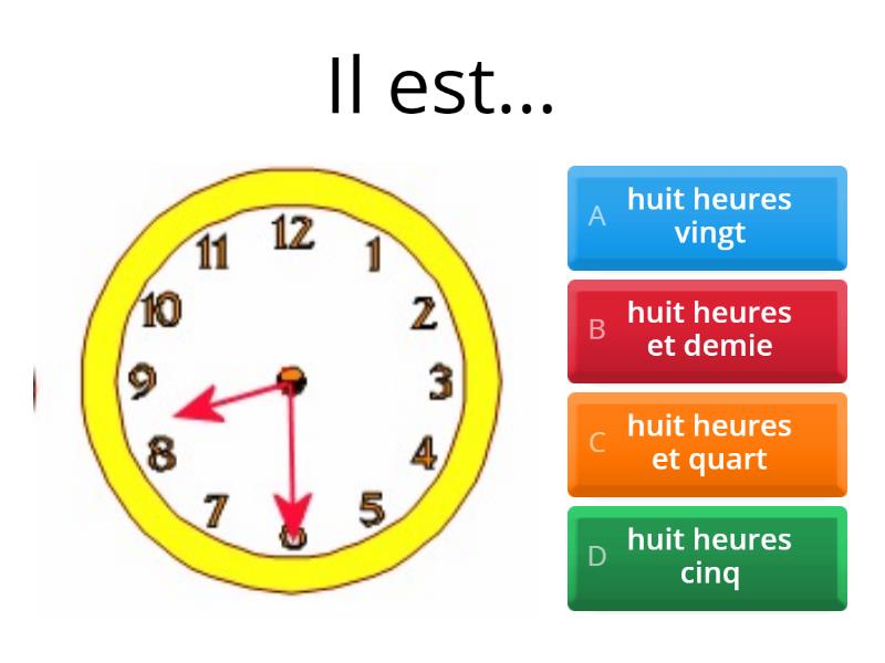 Quelle heure est-il? - Quiz