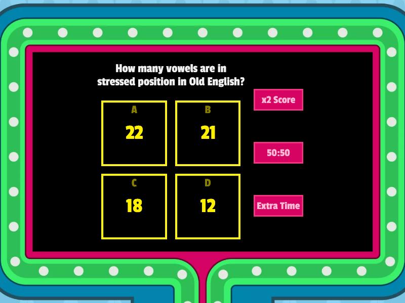 OLD ENGLISH TEST - Gameshow quiz