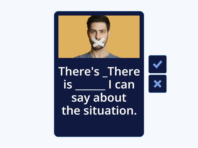 There is/ are, anything, nothing - Flash cards