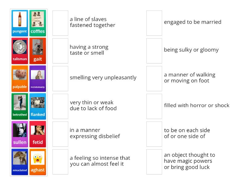Copper Sun Part 1 Vocabulary - Match up