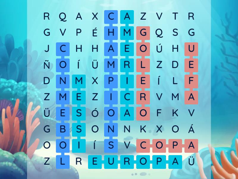 sopa de letras futbolera - Wordsearch