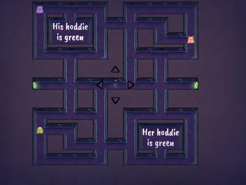 Possesive adjectives (her/his) - Maze chase