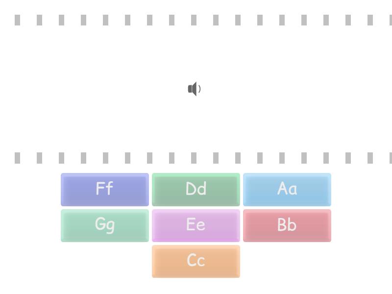 第2關 A~G Listen - letter name - Find the match