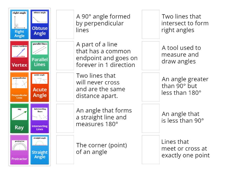 Geometry Vocabulary 2 - Match up