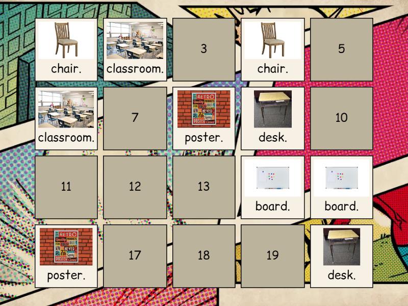 - School objects - Matching pairs