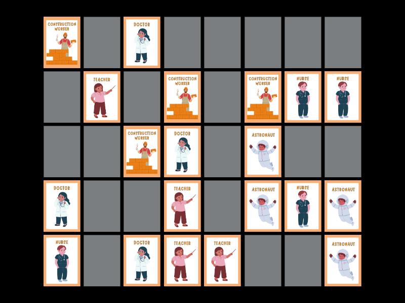 occupations memory game - Matching pairs