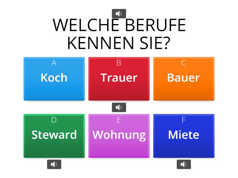 Berufe A2 - Quiz