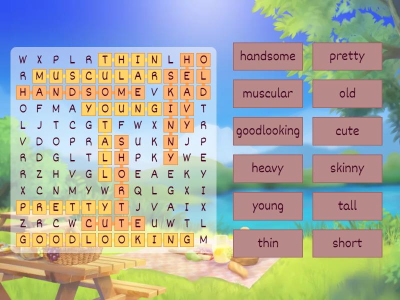 TNF, Unit 4, lesson 2, Adjectives - Sopa de letras