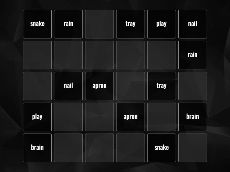 a...e, ai, ay, a memory - Matching pairs