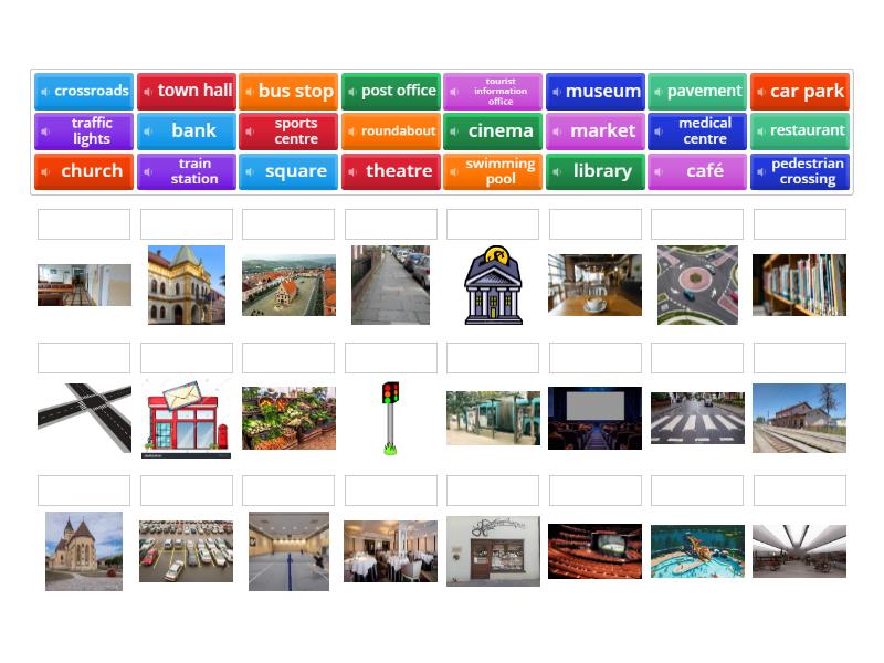 Places in a town - Match up