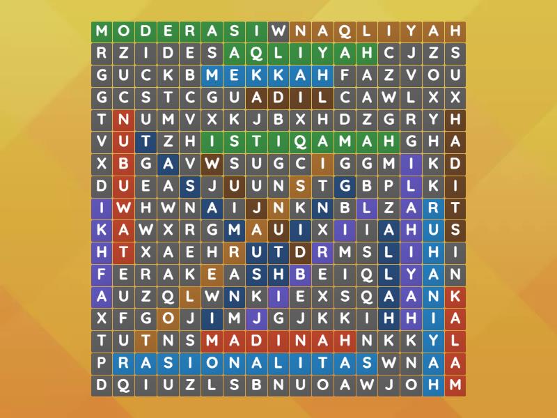 Moderasi dan Ilmu Kalam - Wordsearch