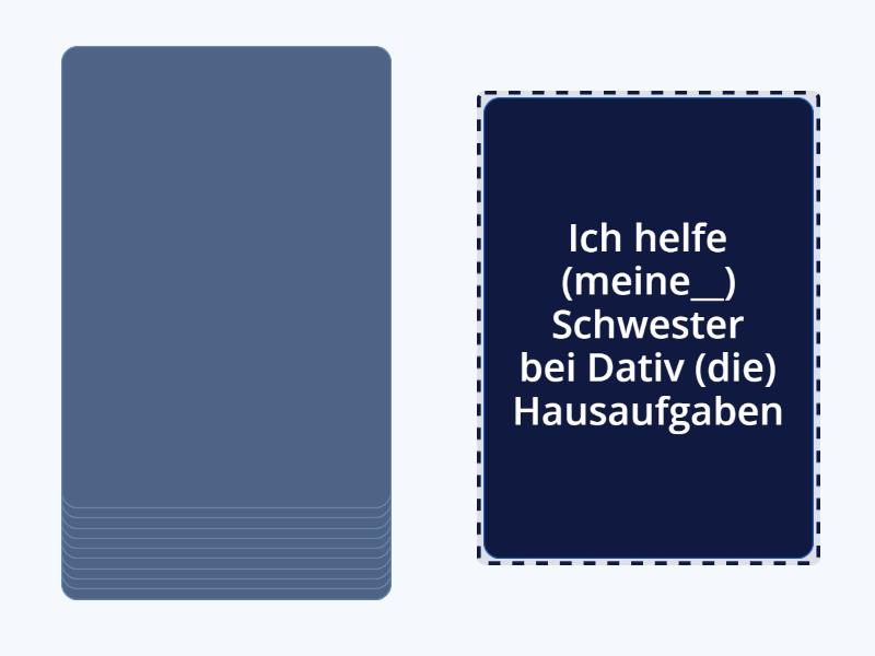 Artikel (Nom, Dat, Akk) - Speaking cards