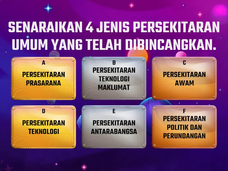 PERSEKITARAN PERNIAGAAN (PERSEKITARAN UMUM) - Kuiz