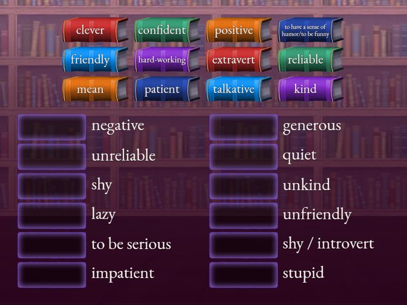 Personality (Ef 1B + Voc in Use) - Une las parejas