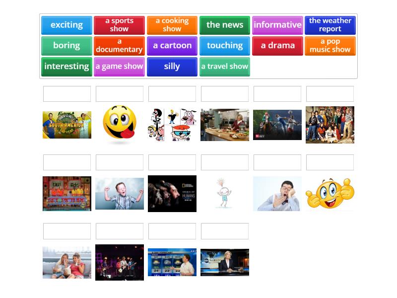 4A Ch.2 (2nd) Shows + adjectives - Match up