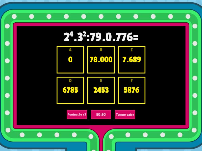 Matemática - Gameshow quiz