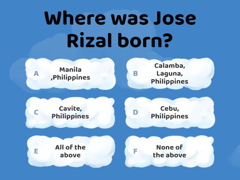 Life of Jose Rizal - Cuestionario