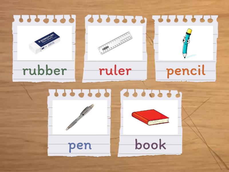 FF1. School things - Flip tiles