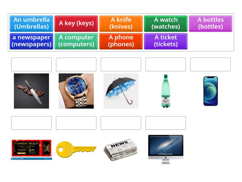ZH_U2B_Vocab (Common Objects) - Match up