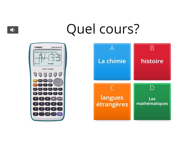 Mes cours! - Quiz