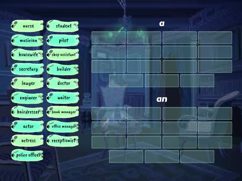 NEF E 2C jobs + a/an - Group sort