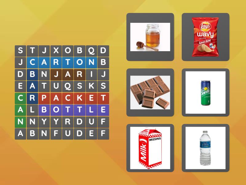 SM2 U0 containers - Wordsearch