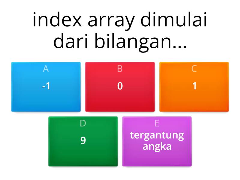 Gacha kompetisi Array - Quiz