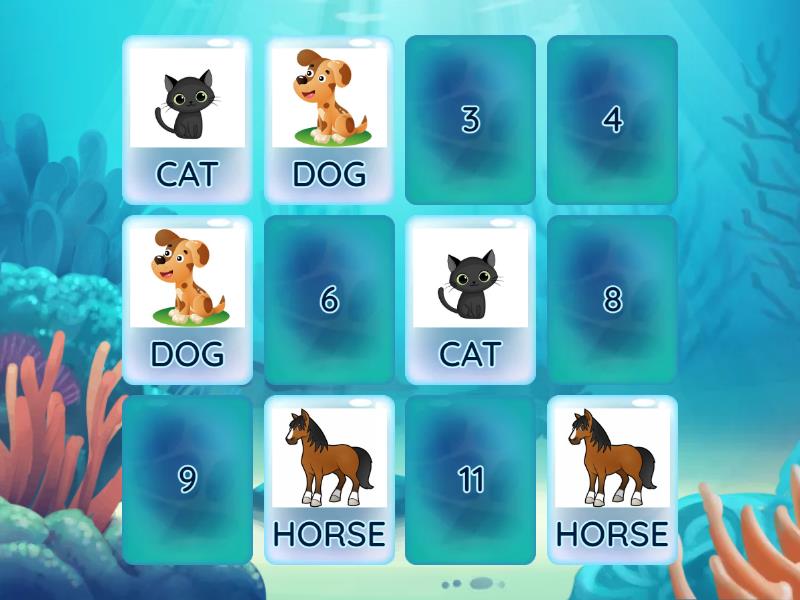 PETS- MEMORY GAME - Matching pairs