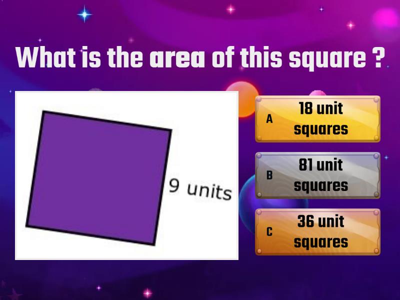 Area of a Square (Grade 4) - Quiz