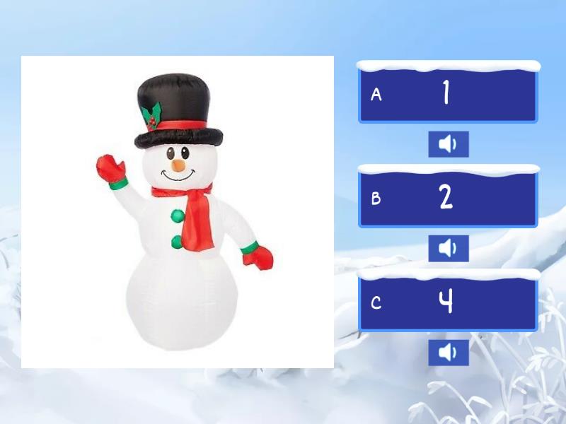 SNOWMAN buttons (CONTAR BOTONES) - Quiz