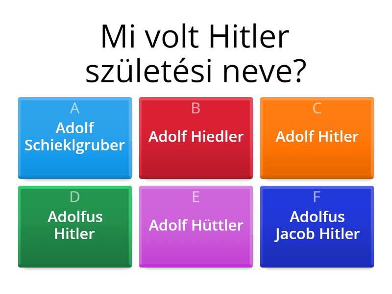 Adolf Hitler - Quiz