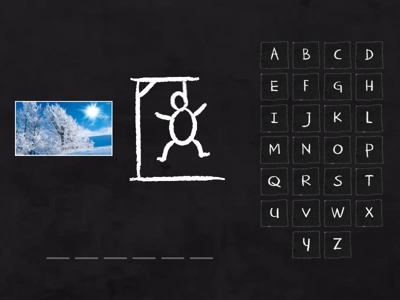 Seasons and months - Hangman