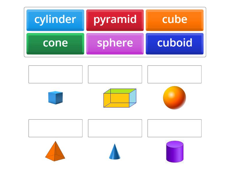 Simple 3D shapes - Match up