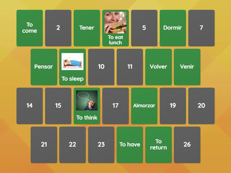 Common stem-changing verbs - Parejas