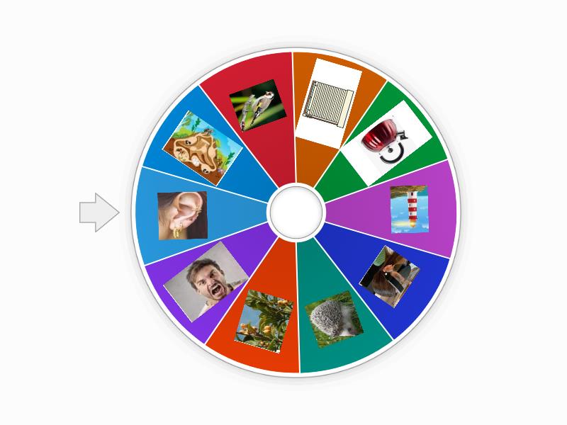 Ruleta para dictado de palabras - Lista5 palabras con r - Rueda aleatoria