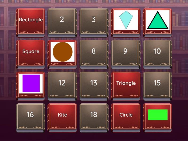 2D and 3D shapes - Matching pairs