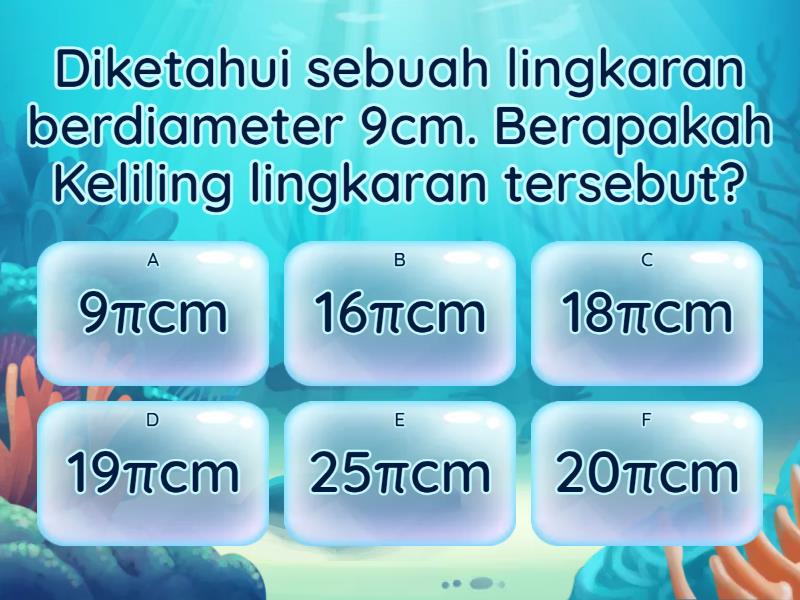 Soal Mate bab Lingkaran kelas 9 - Quiz