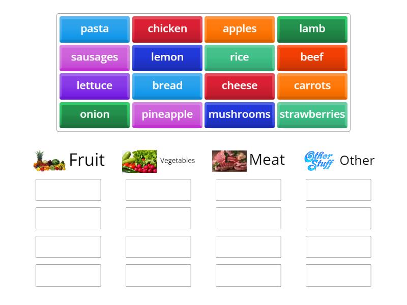 Food - Group sort