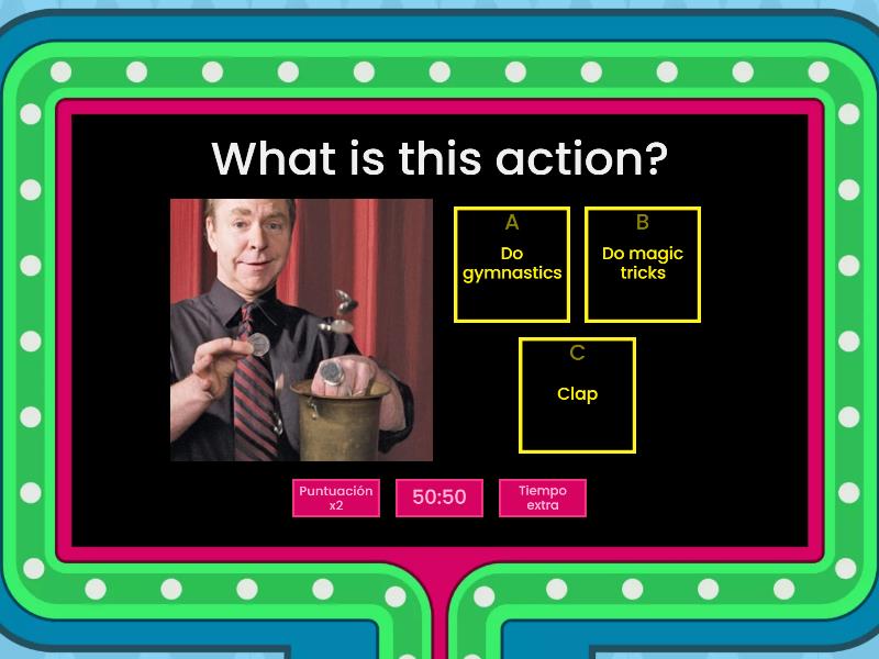Guess the action - Gameshow quiz