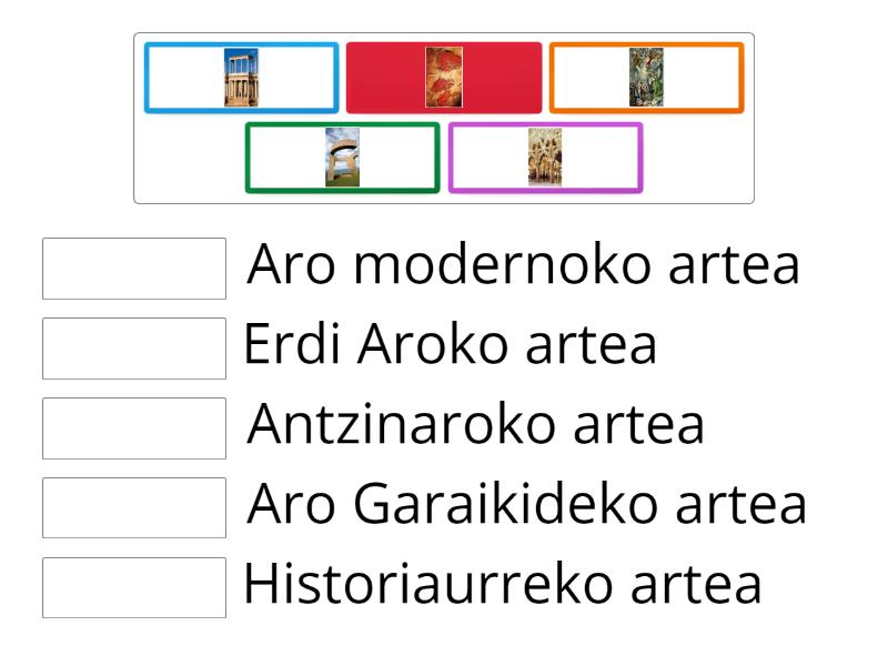 Artea historian zehar - Match up