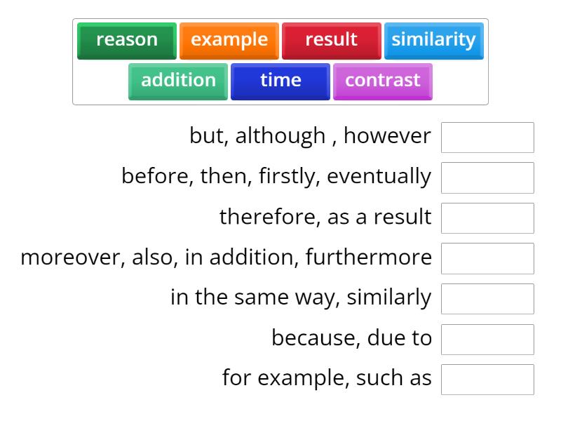 conjunctions - Match up
