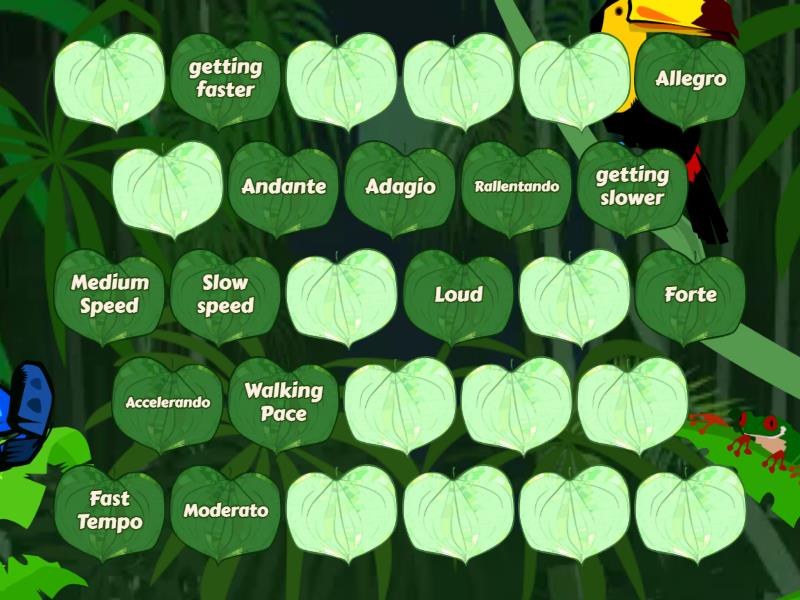 Tempo and Dynamics Match Up - Matching pairs