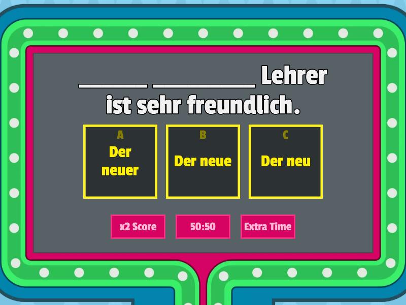 Nom-Akk-Dat - Gameshow quiz