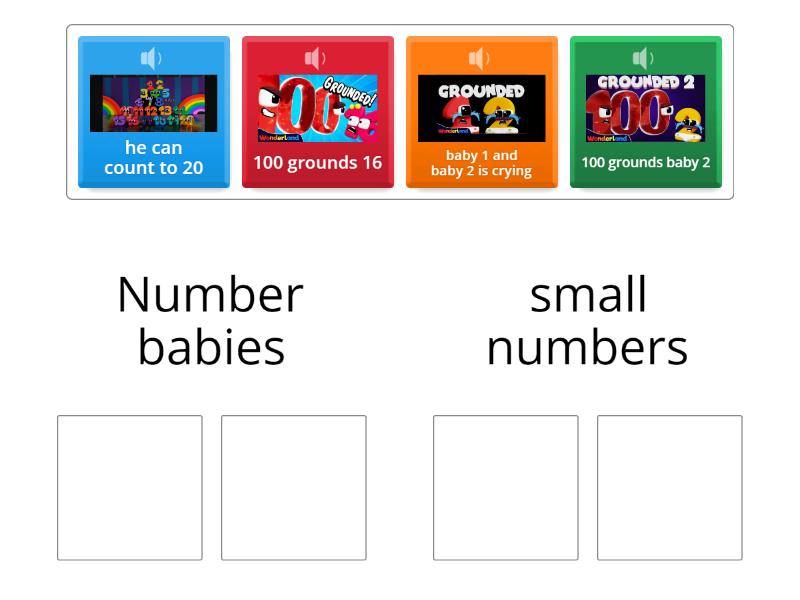 Number Babies And Small Numbers - Group sort