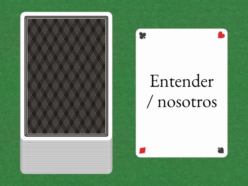 Verbos Ar Er Ir - Pronombre - Speaking cards