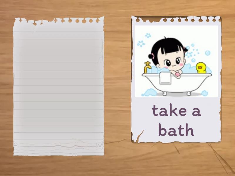 What can I do in the bathroom - Speaking cards