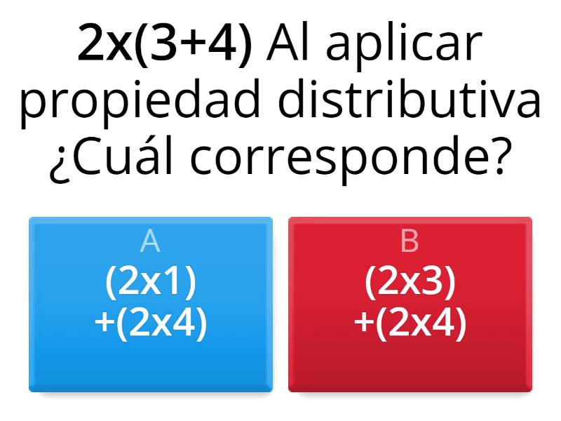 PROPIEDAD DISTRIBUTIVA 3 - Quiz