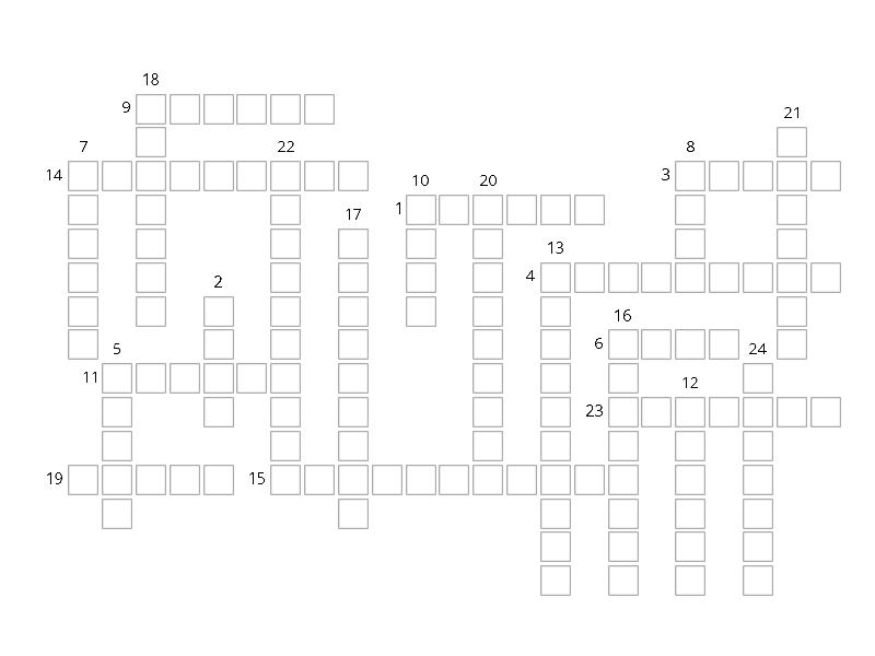 Roadmap A2 Everyday objects voc - Crossword