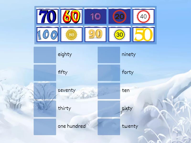 Numbers 10-100 - Match up