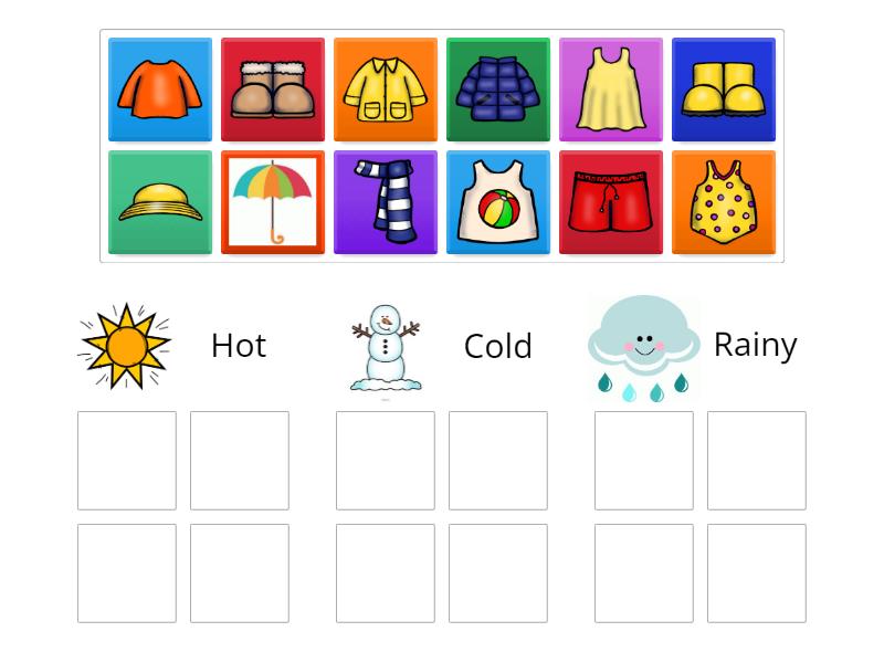 JP1 - Clothes and weather - Group sort